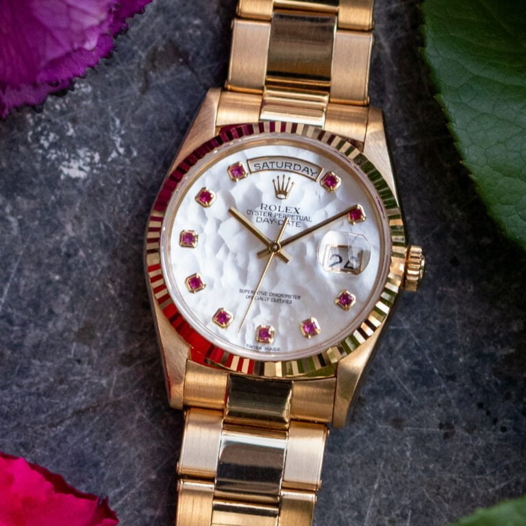 Rolex Day-Date 18238 'Ruby MoP' - AMSTERDAM VINTAGE WATCHES