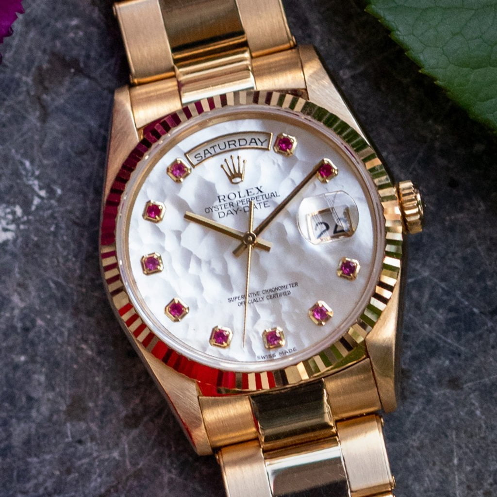 Rolex Day-Date 18238 'Ruby MoP' - Amsterdam Vintage Watches
