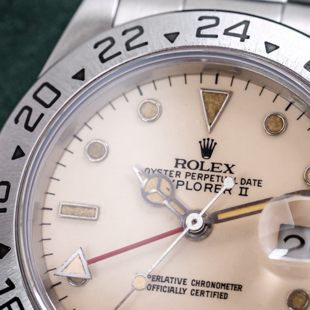 Rolex Explorer II 16550 'Cream Rail Dial' - Amsterdam Vintage Watches