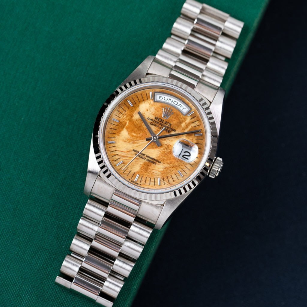 Rolex Day-Date 18239 'Birch wood' - Amsterdam Vintage Watches