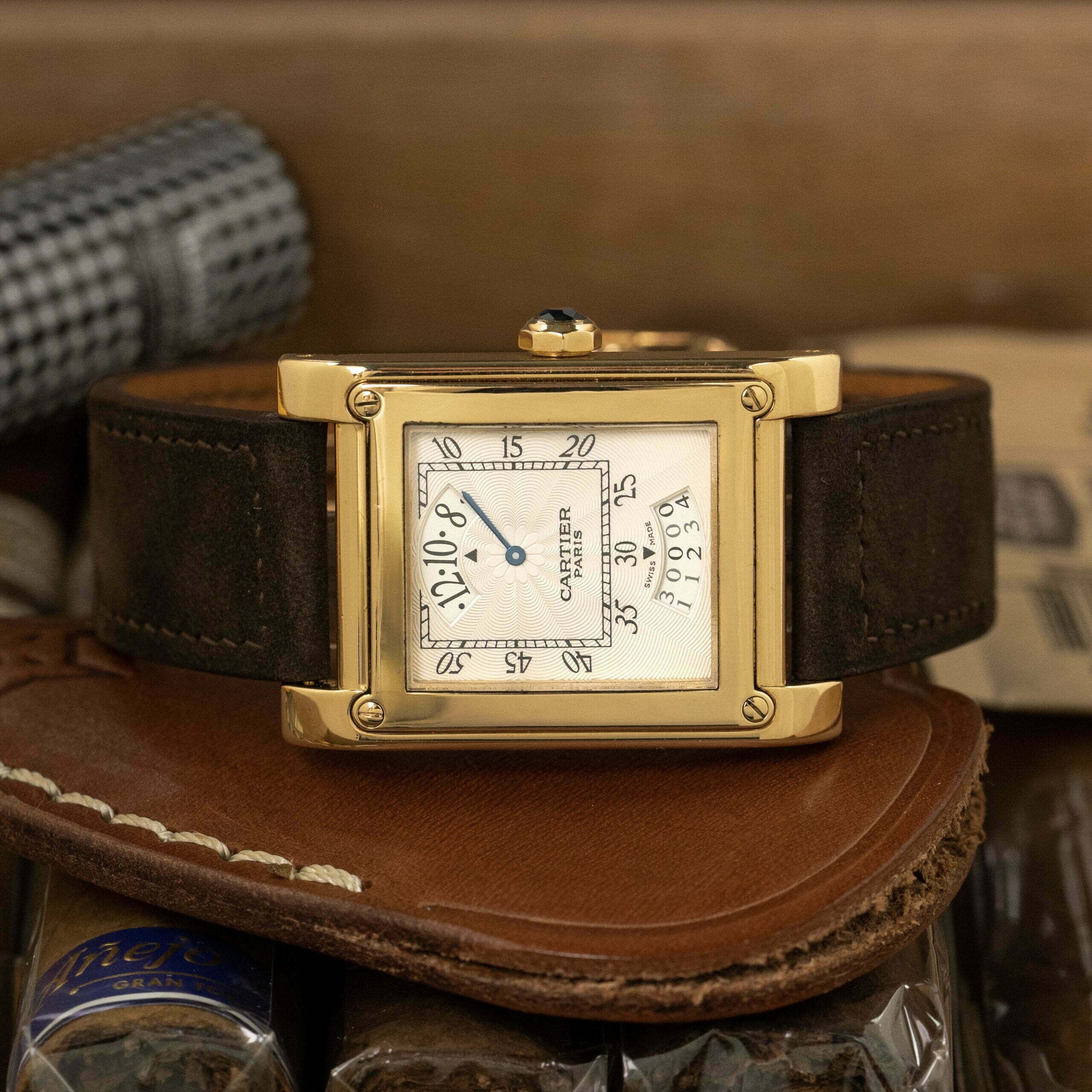 Cartier Tank Á Vis CPCP 2553 'Wandering Hours' - Amsterdam Vintage Watches