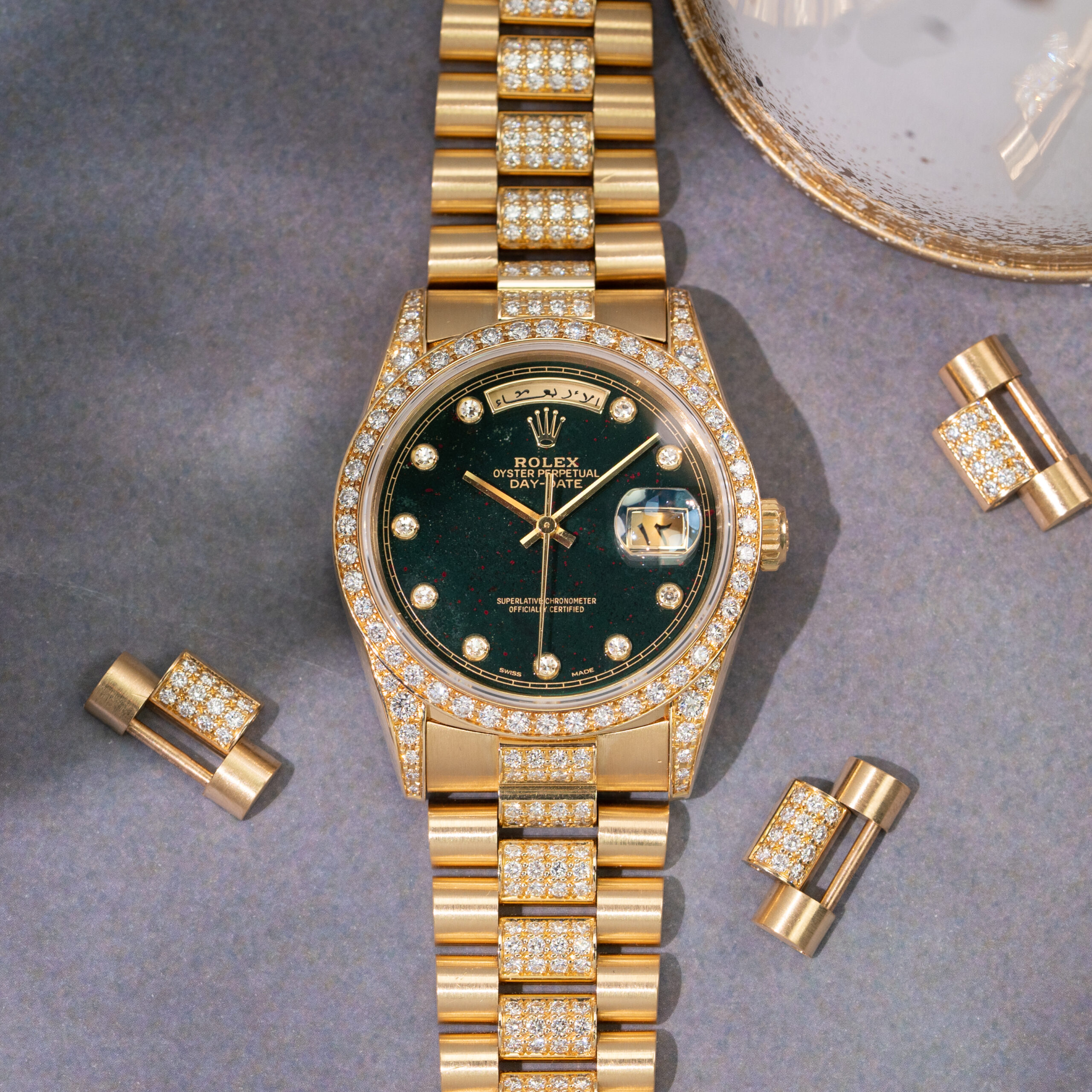 Rolex Day-Date 18388 'Bloodstone Pinball' - Amsterdam Vintage Watches
