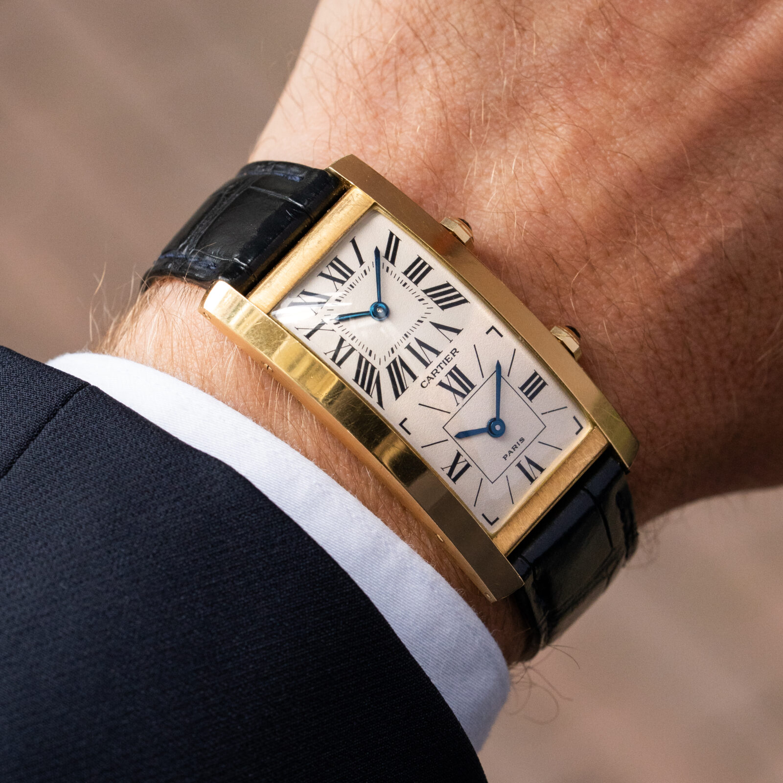 Cartier Tank Cintree Dual Time - Amsterdam Vintage Watches