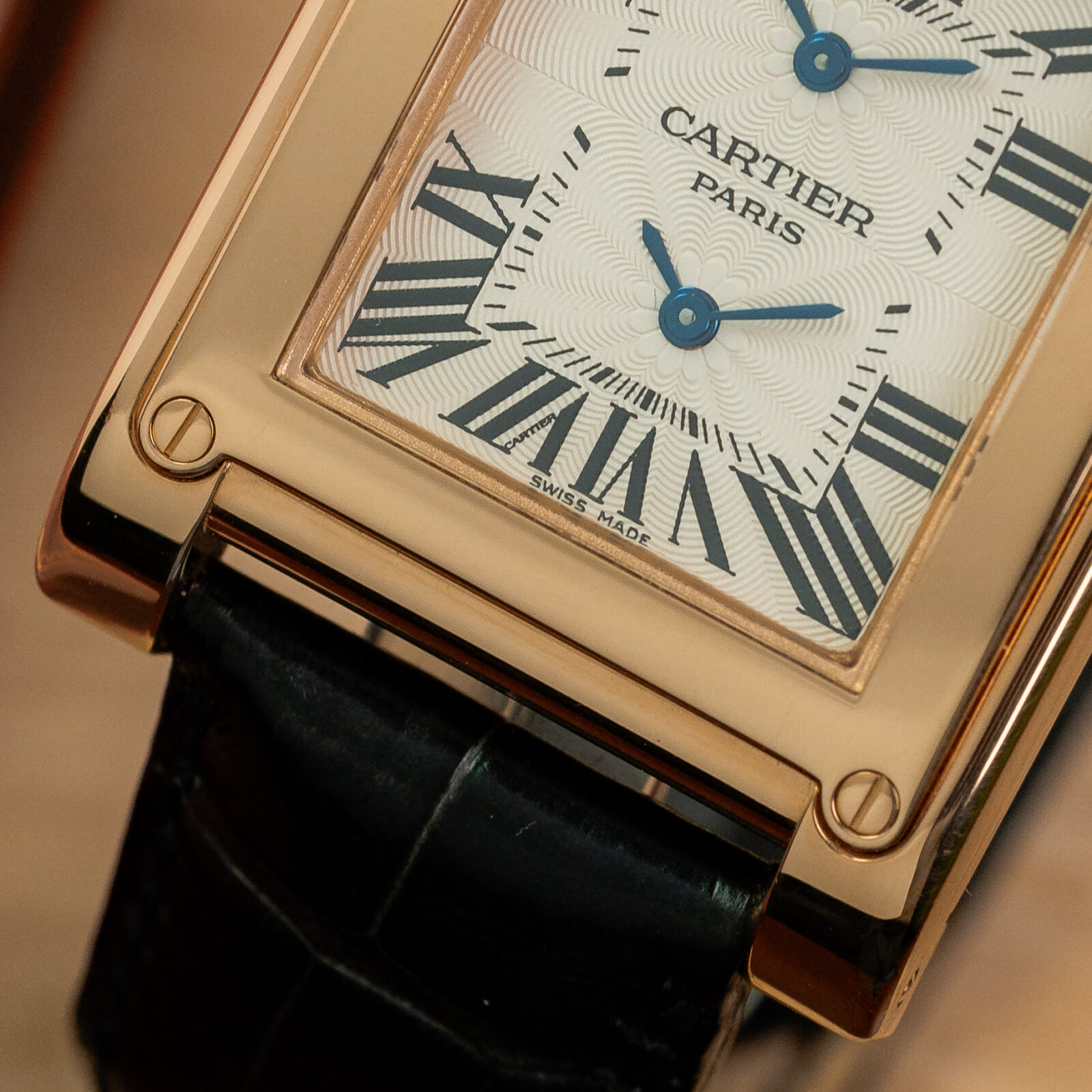 Cartier Tank A Vis Dual Time 2594 - Amsterdam Vintage Watches