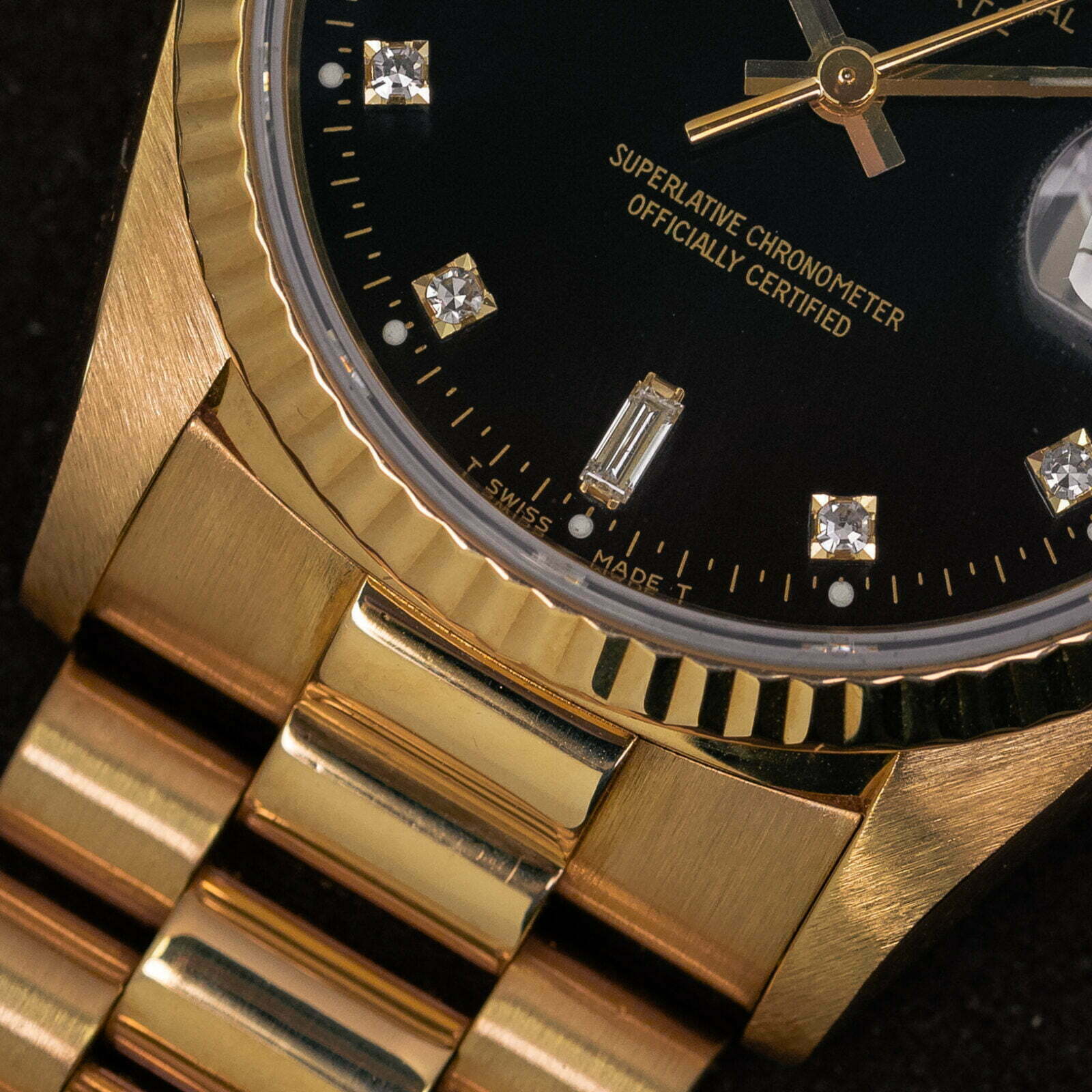 Rolex Day-Date 18238 'Black diamond' - Amsterdam Vintage Watches