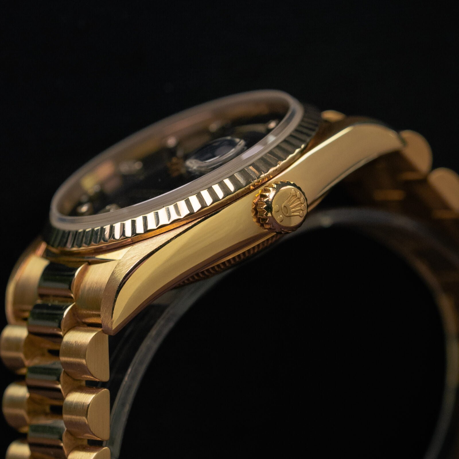 Rolex Day-Date 18238 'Black diamond' - Amsterdam Vintage Watches