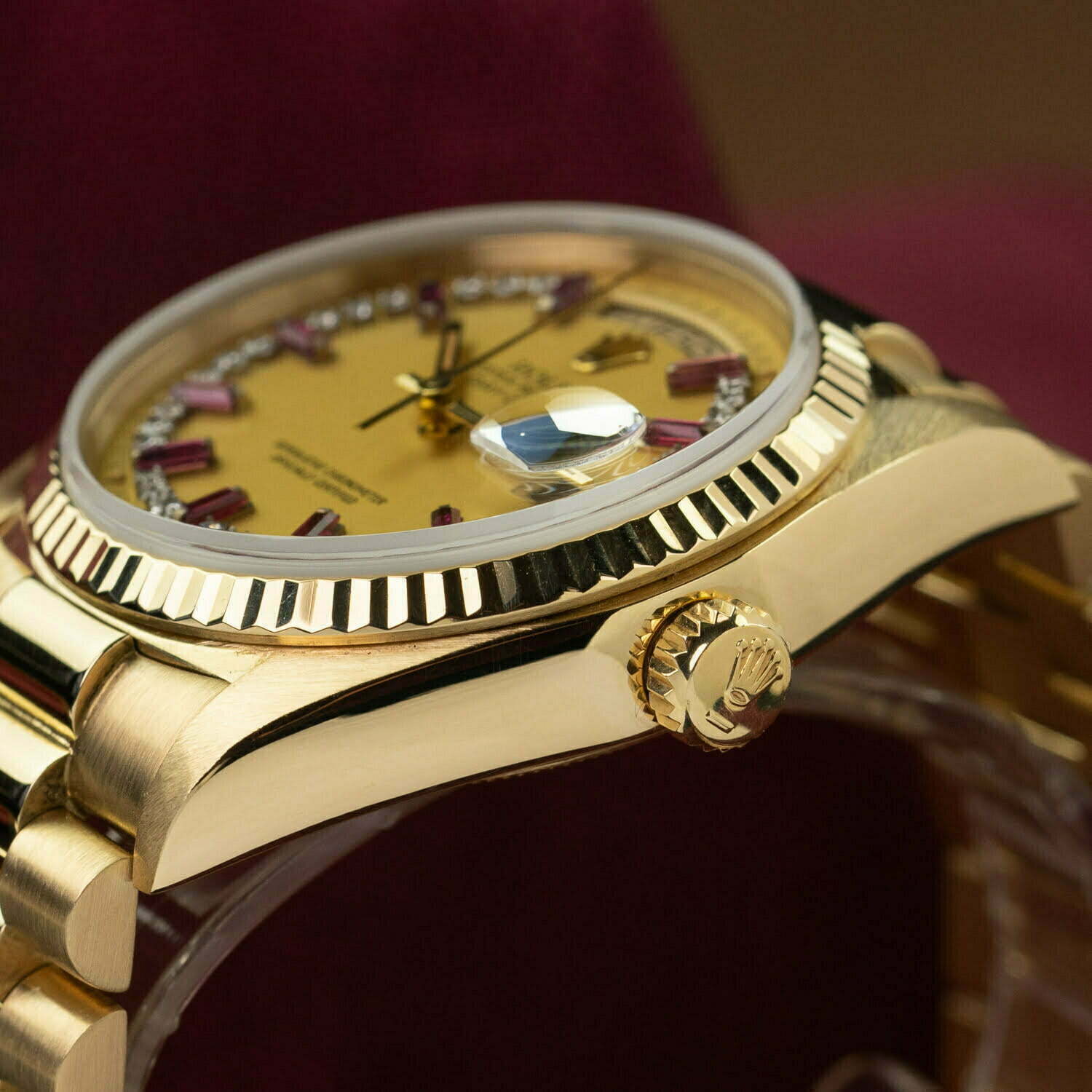 Rolex Day-Date 18038 'Ruby Baguette' - Amsterdam Vintage Watches