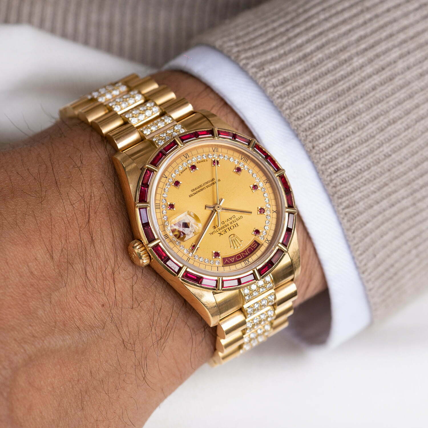 Rolex Day-Date 18168 'Ruby' - Amsterdam Vintage Watches