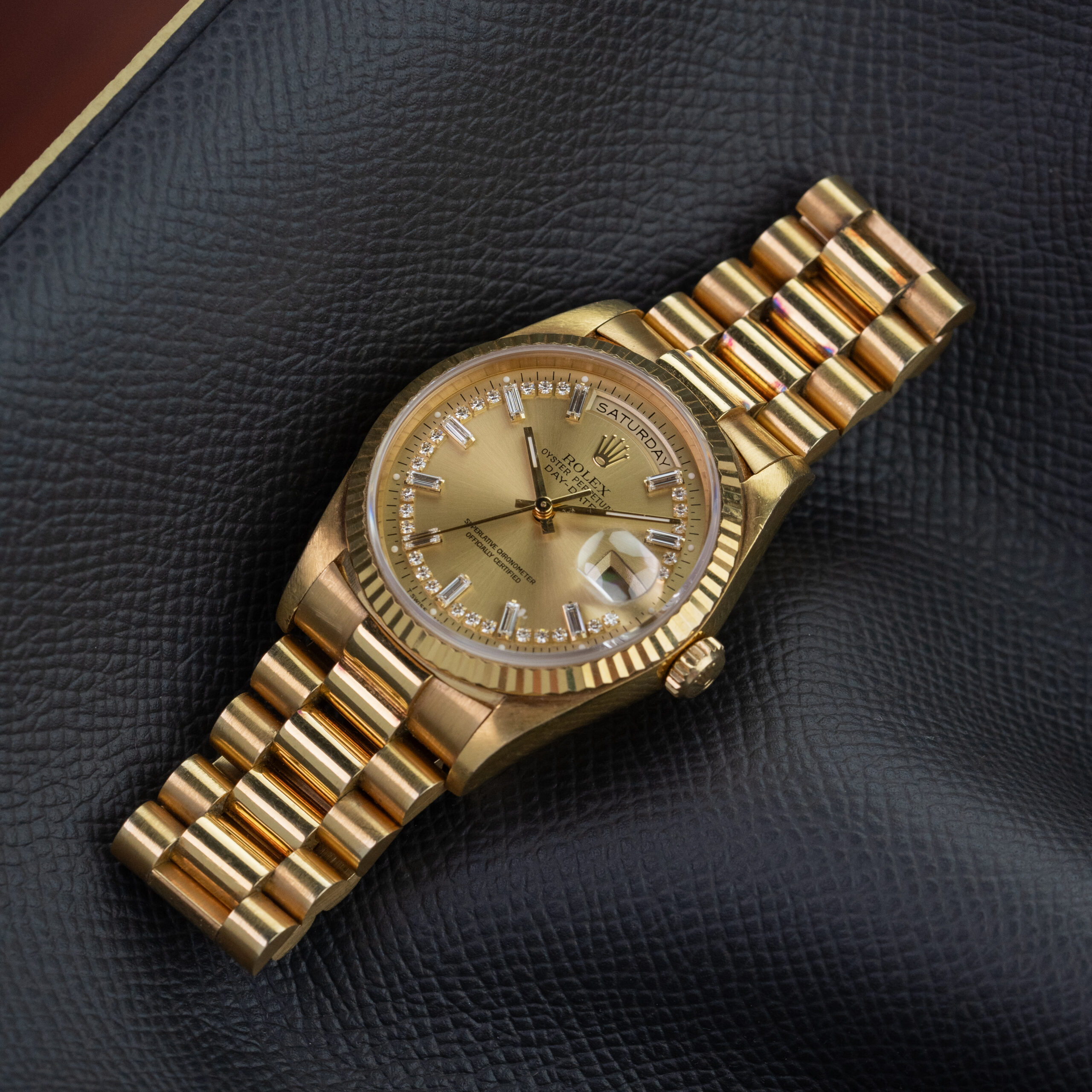 Rolex Day-Date 18238 'Diamond String' - Amsterdam Vintage Watches